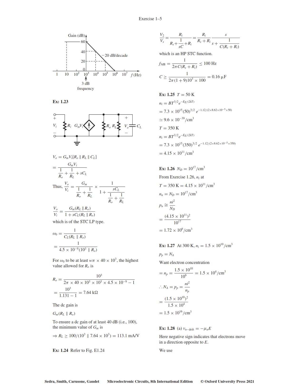 Sedra Smith microelectronic circuits 8th edition solutions manual pdf